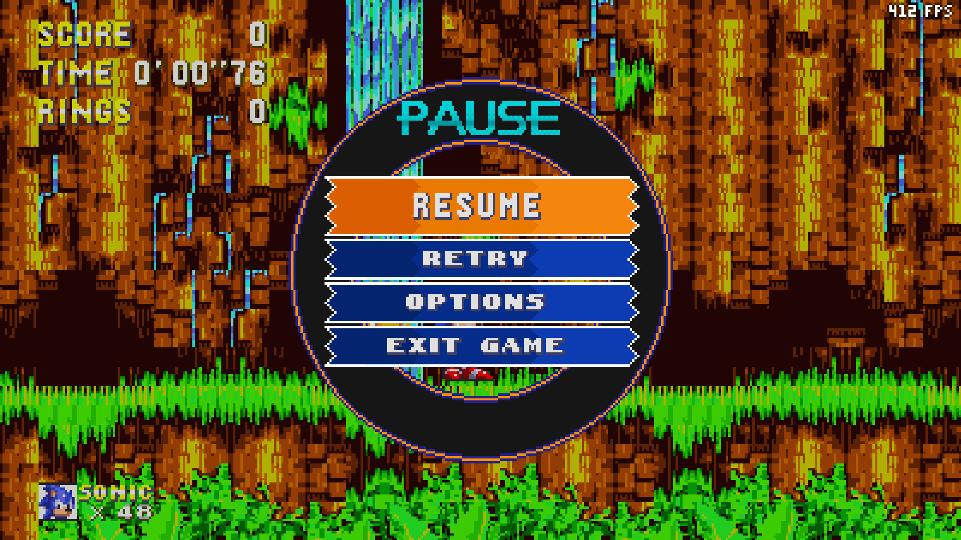 Sonic 4 Episode 2 Pause Menu Mod for Sonic 3 A.I.R. | S3AIR Mods