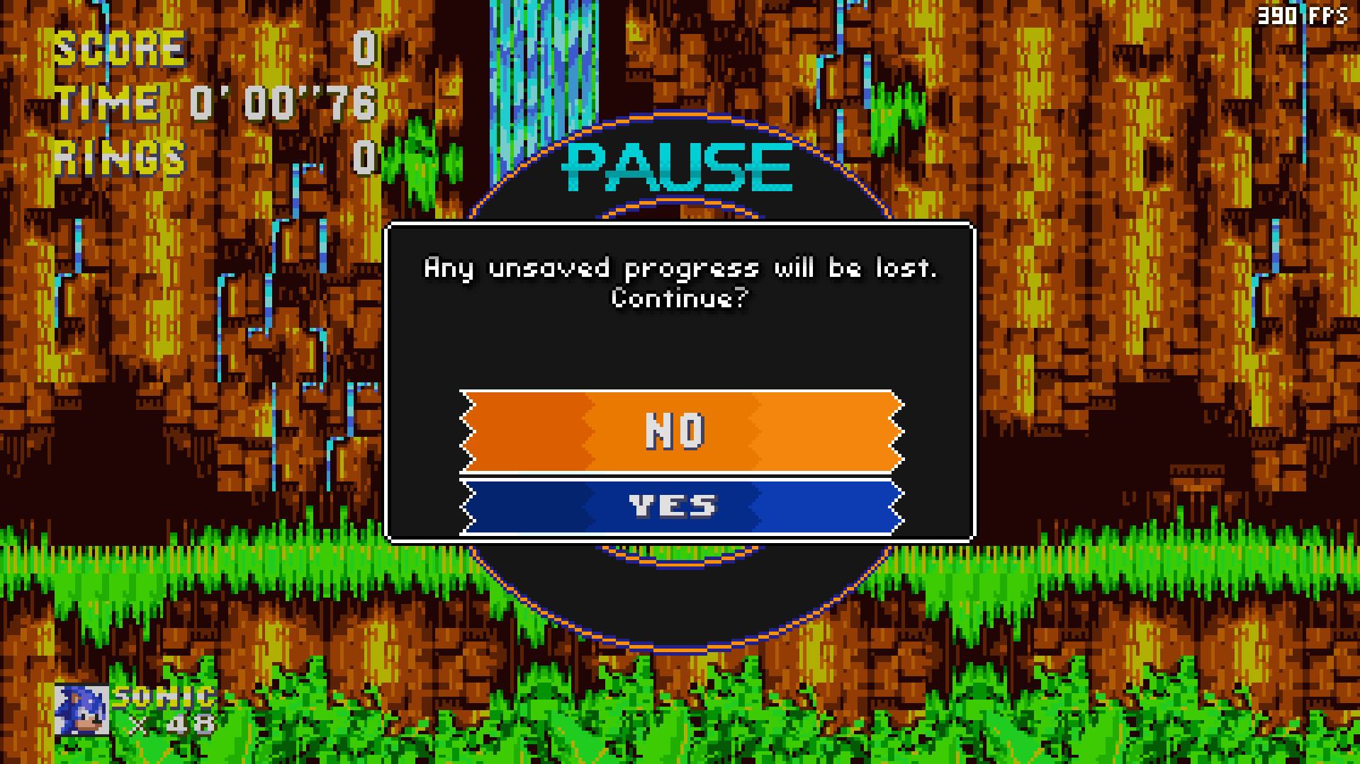 Sonic 4 Episode 2 Pause Menu Mod for Sonic 3 A.I.R. | S3AIR Mods