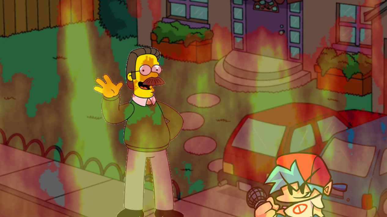 MADNED - Flanders finally SNAPS! Mod for Friday Night Funkin' | FNF Mods