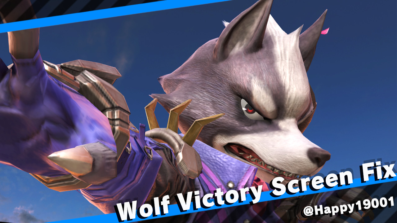 Wolf Victory Animation Expression Overlap Fix Mod for Super Smash Bros ...