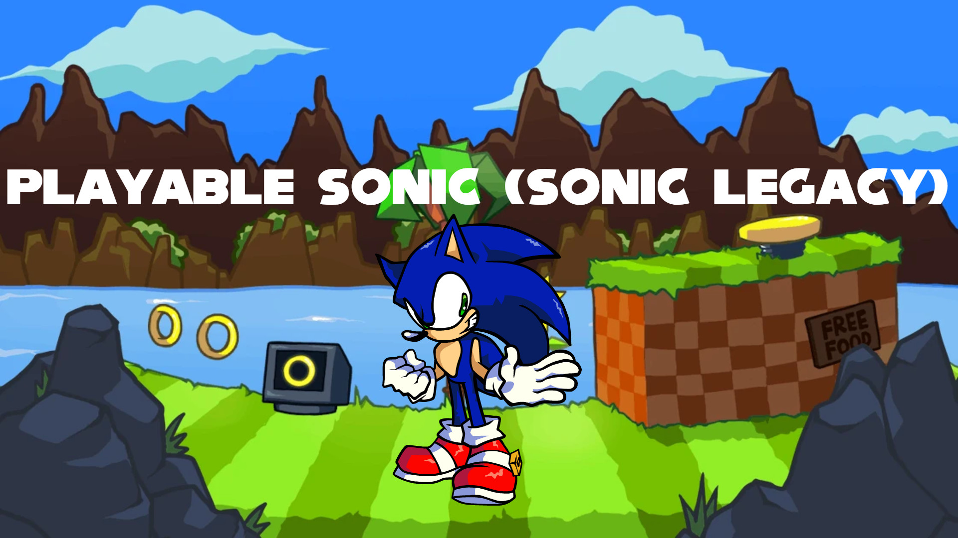 Playable Sonic (Sonic Legacy) Mod for Friday Night Funkin' | FNF Mods