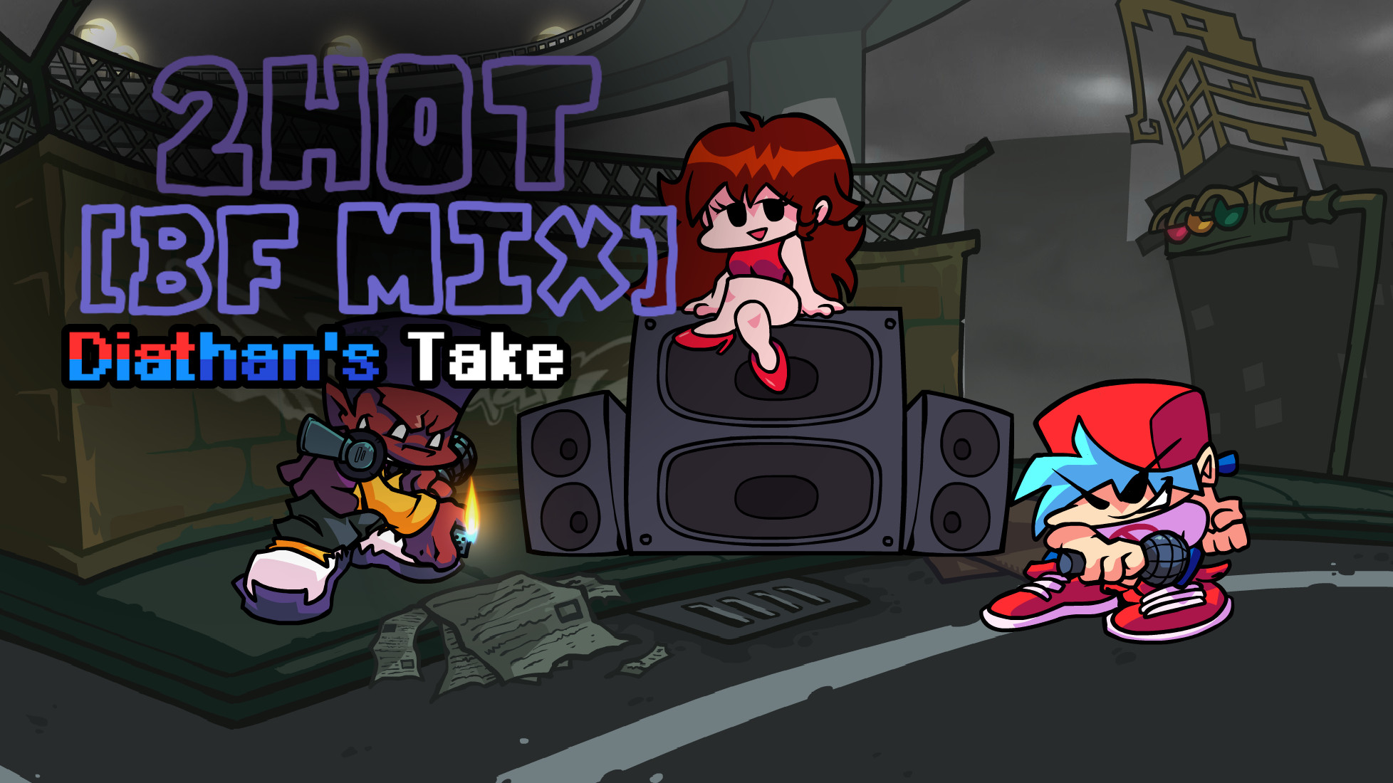 2hot (BF Mix) (kitsera) Fanchart Mod for Friday Night Funkin' | FNF Mods