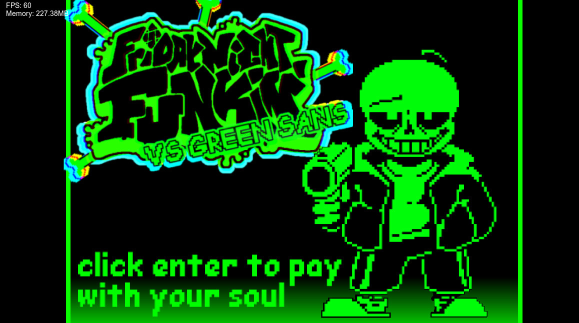 fnf vs green sans [FULL WEEK] Mod for Friday Night Funkin' | FNF Mods