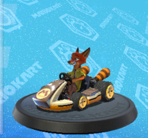 Nick Wilde (zootopia) Over Tanooki Mario Mod for Mario Kart 8 Deluxe ...