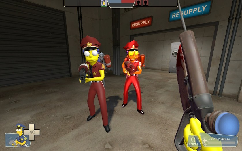 Marge Simpson (cop) over Medic Mod for Team Fortress 2 | TF2 Mods