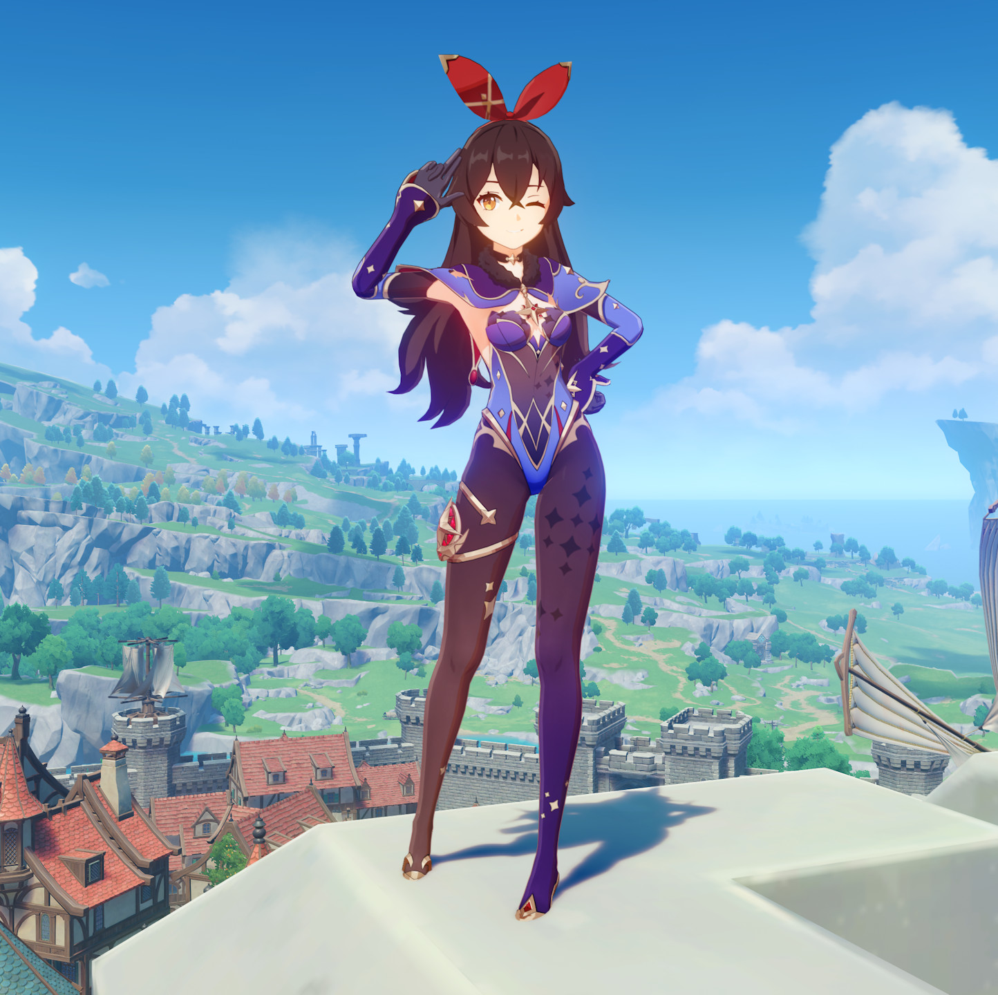 amber mona outfit(+toggle,cn,blender) Mod for Genshin Impact | GI Mods