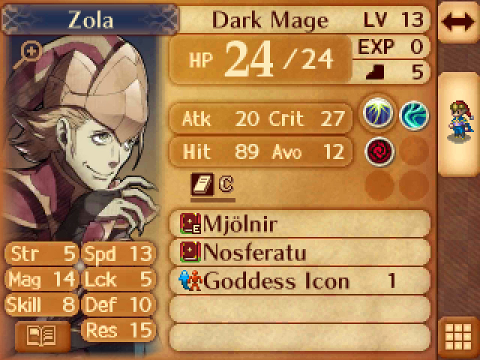 Zola in Birthright (and Rev ig) Mod for Fire Emblem Fates | FEF Mods