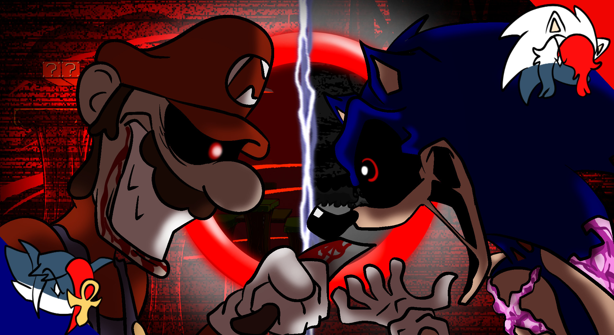 FNF: Mario Madness V2 X Sonic.EXE Horror Showdown Mod for Friday Night ...
