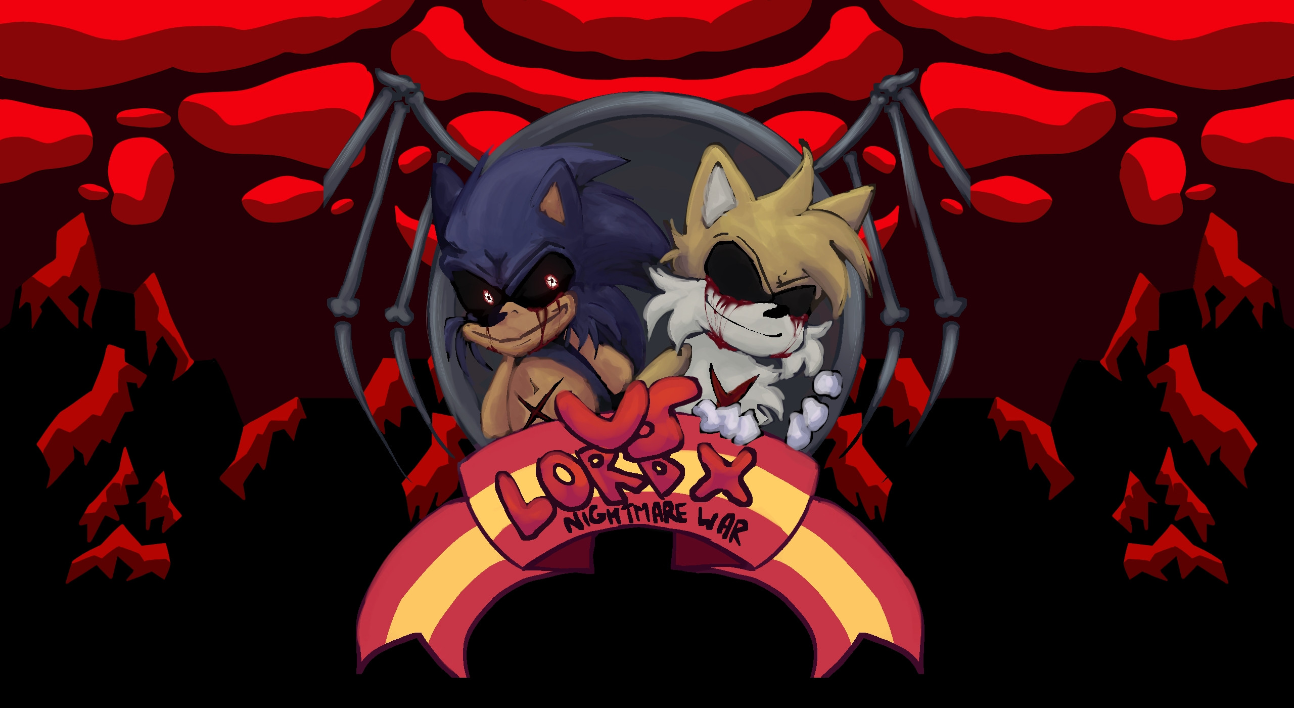 Vs Lord X Nightmare War Mod for Friday Night Funkin' | FNF Mods