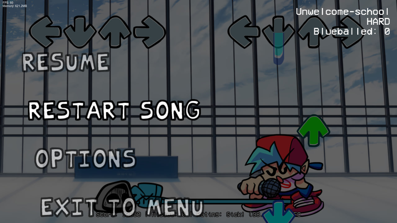 Friday Night Funkin Unwelcome-school Dust Sans Mod for Friday Night ...