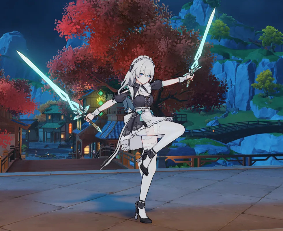 Lan Yan - Kanami's Maid outfit Mod for Genshin Impact | GI Mods