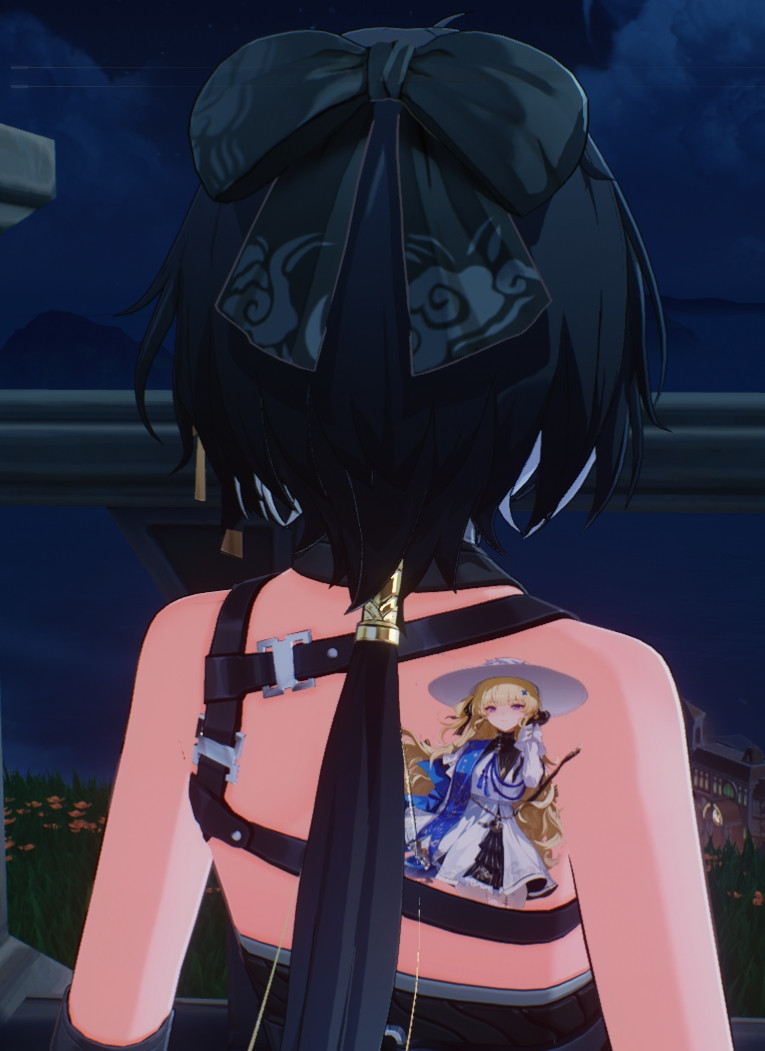 女漂-把菲比纹在身上 Phoebe on back Mod for Wuthering Waves | WuWa Mods