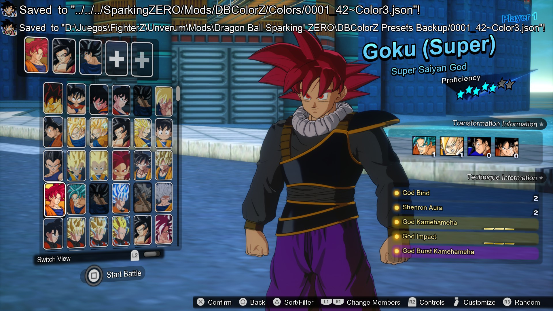 Yakuzer's Xeno recolor for Goku (All Forms) Mod for Dragon Ball ...