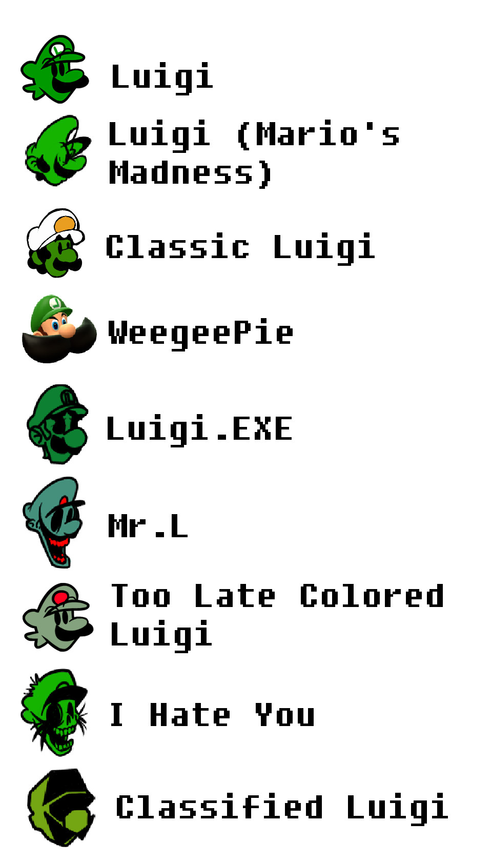 Utimate Playable Luigi Pack Mod for Friday Night Funkin' | FNF Mods