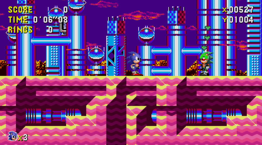 Scourge the hedgehog over Amy. Mod for Sonic CD (2011) | SCD Mods