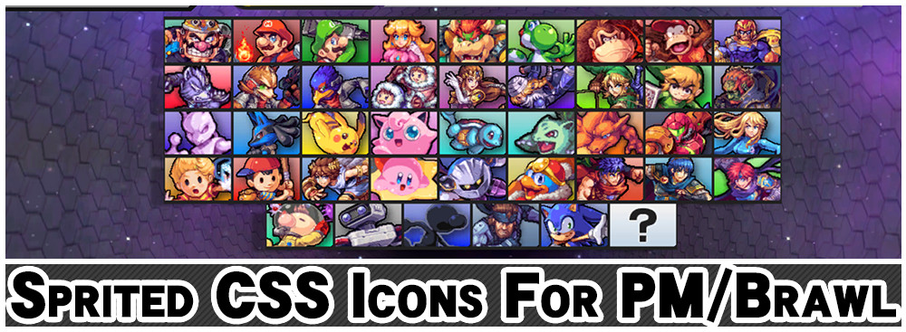 Sprited CSS Icons Mod for Super Smash Bros. Brawl | Brawl Mods