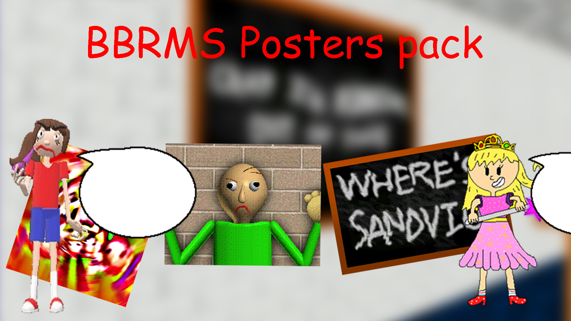 [0.11.X] BBRMS Posters pack Mod for Baldi's Basics | Baldi Mods