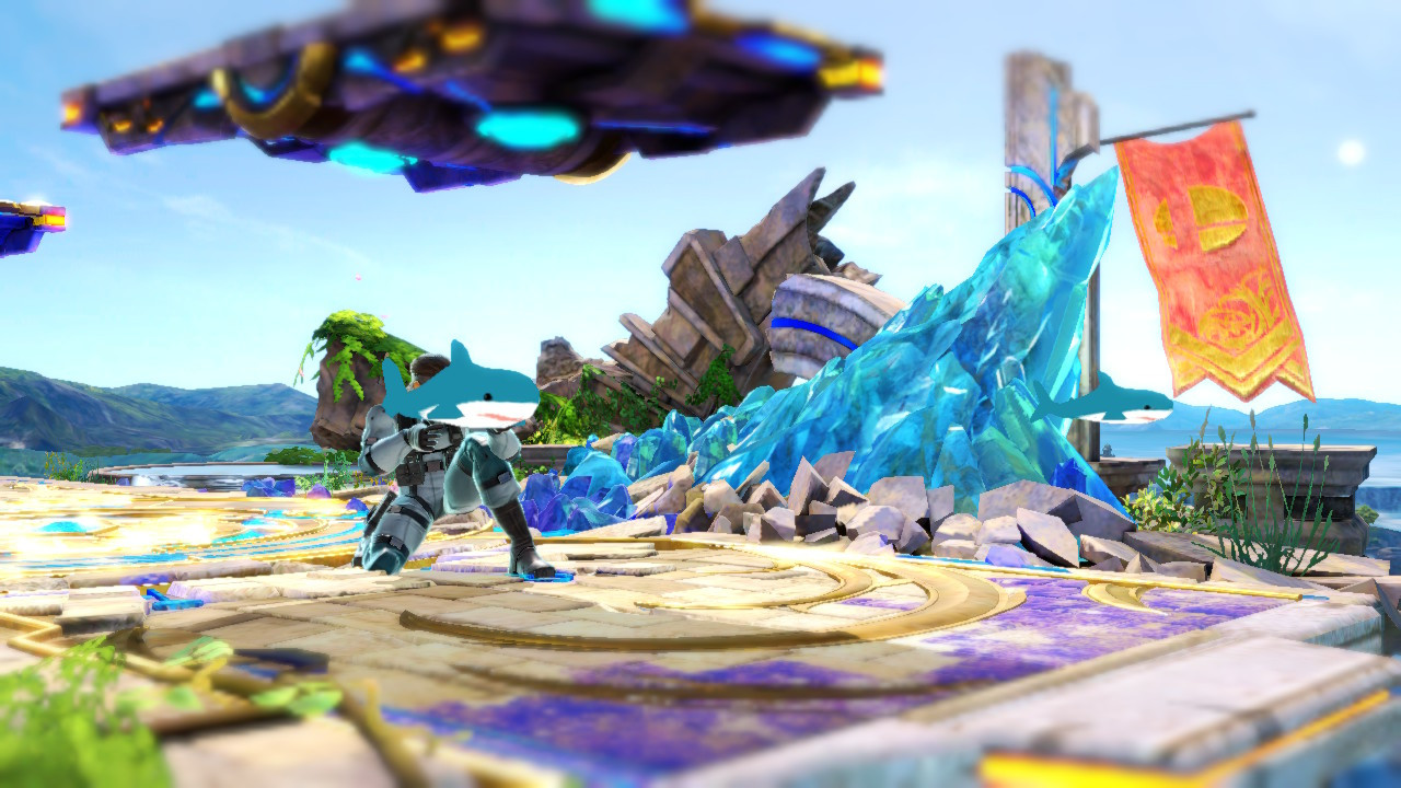 Low Poly Blåhaj over Snake's Nikita Mod for Super Smash Bros. Ultimate ...