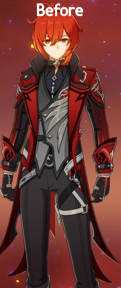 Buffer Diluc (Red Dead Of The Night) Mod for Genshin Impact | GI Mods