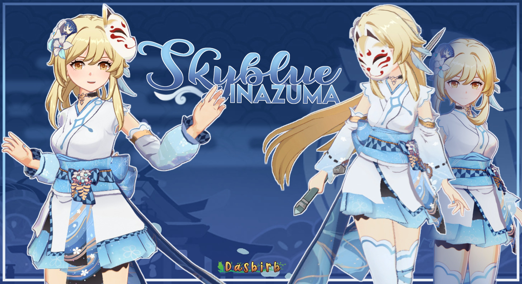 Skyblue Inazuma Lumine Mod for Genshin Impact | GI Mods