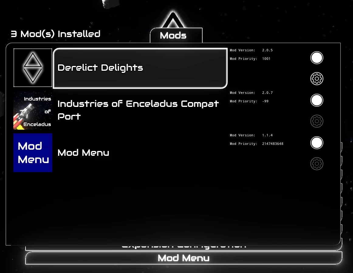 Mod Menu Mod for ΔV: Rings of Saturn | DV: RoS Mods