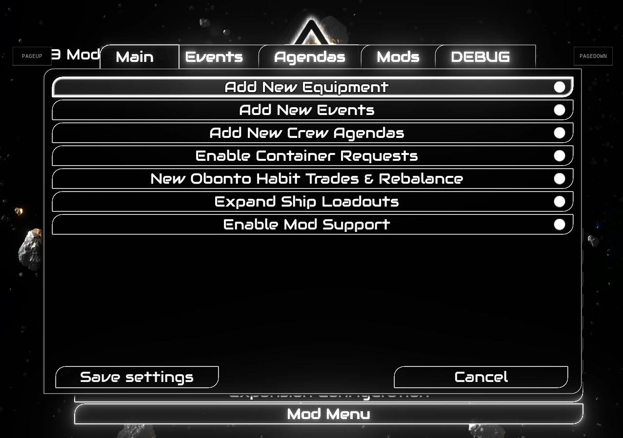 Mod Menu Mod for ΔV: Rings of Saturn | DV: RoS Mods