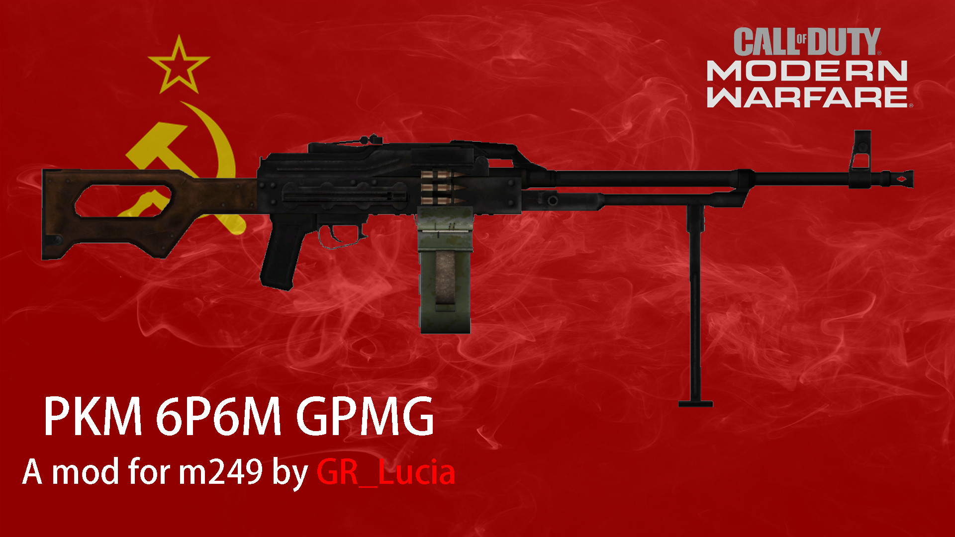 PKM 6P6M GPMG on MW2019 Animations Mod for Counter-Strike 1.6 | CS1.6 Mods