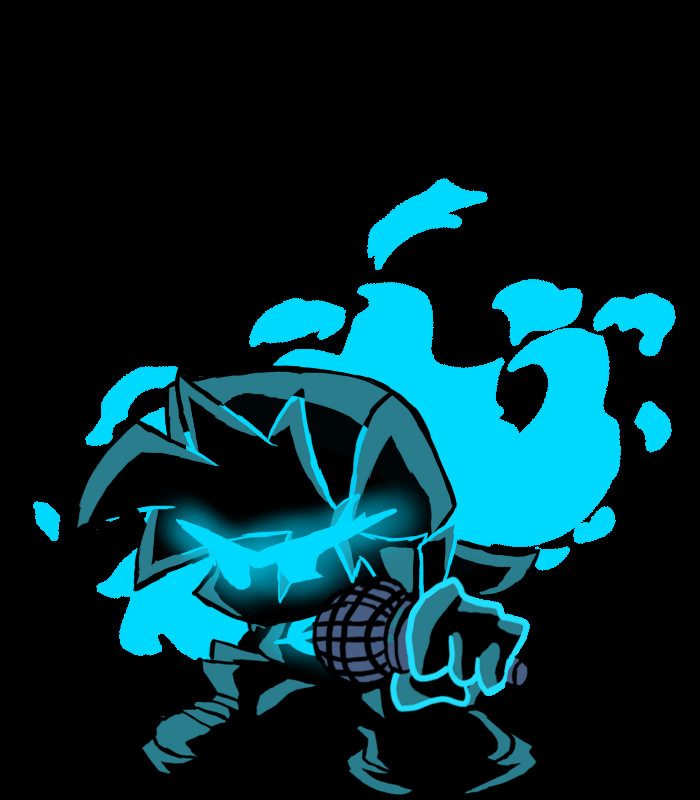 Nightmare BF Blue skin Mod for Friday Night Funkin' | FNF Mods