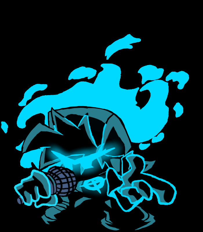 Nightmare BF Blue skin Mod for Friday Night Funkin' | FNF Mods