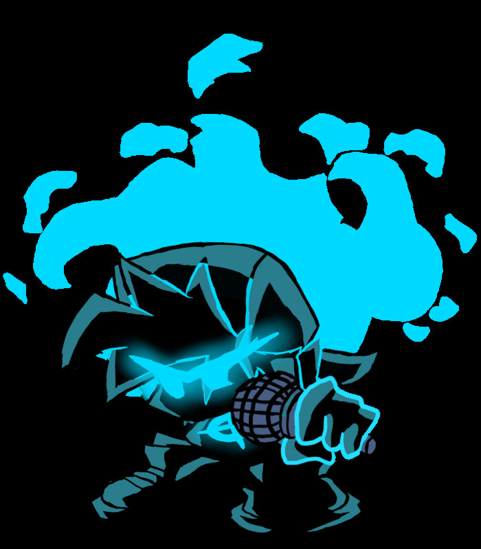 Nightmare BF Blue skin Mod for Friday Night Funkin' | FNF Mods