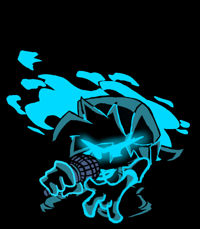 Nightmare BF Blue skin Mod for Friday Night Funkin' | FNF Mods