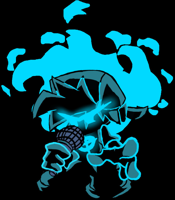 Nightmare BF Blue skin Mod for Friday Night Funkin' | FNF Mods