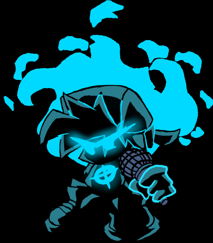 Nightmare BF Blue skin Mod for Friday Night Funkin' | FNF Mods