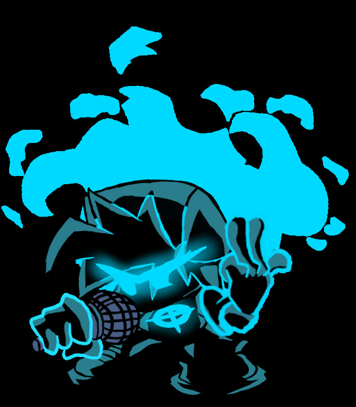 Nightmare BF Blue skin Mod for Friday Night Funkin' | FNF Mods