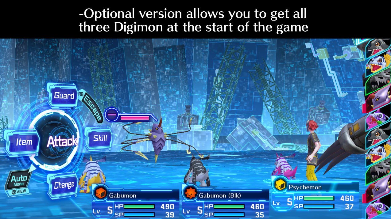 Gabumon Starter Trio (includes Psychemon) Mod for Digimon Story Cyber ...