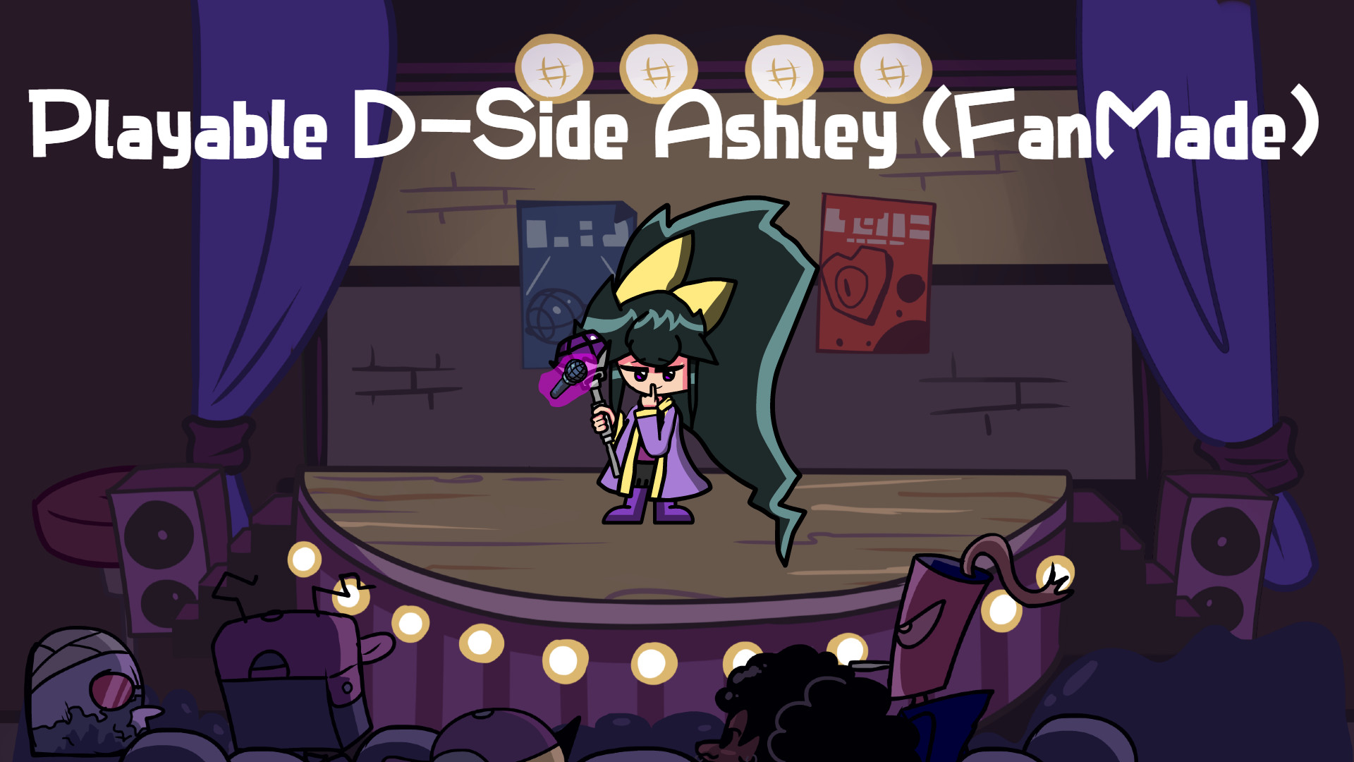 Playable D-Side Ashley (FanMade) + FLA Mod for Friday Night Funkin ...