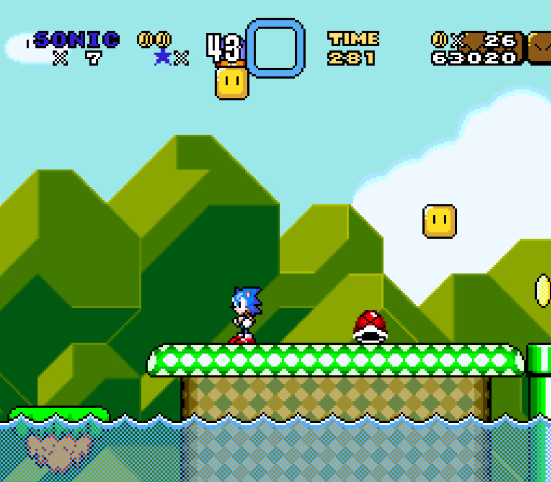 Sonic in Super Mario World Improved Mod for Super Mario World | SMW Mods