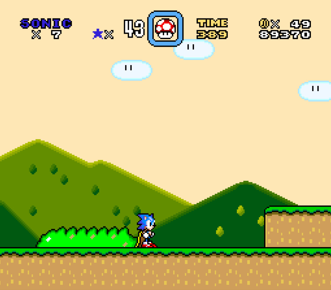 Sonic in Super Mario World Improved Mod for Super Mario World | SMW Mods