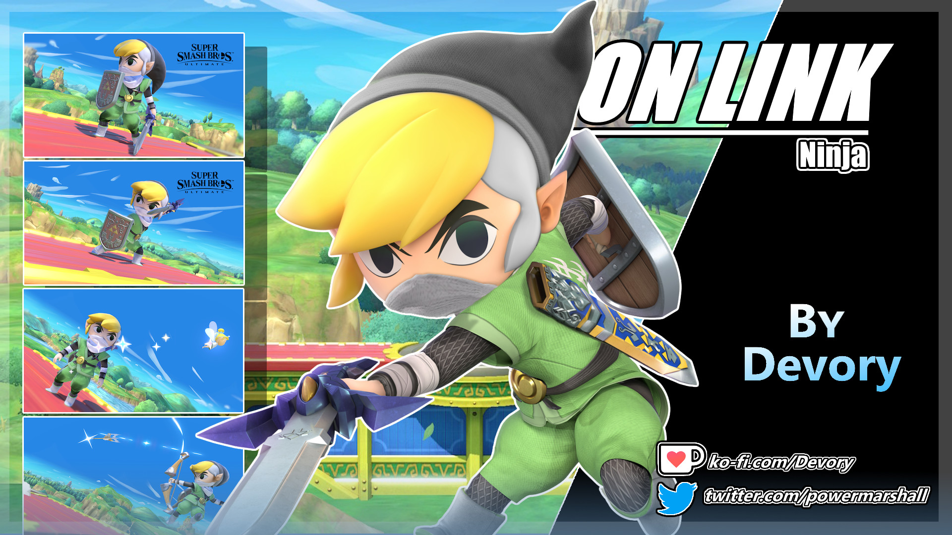 Ninja Toon Link Mod for Super Smash Bros. Ultimate | SSBU Mods