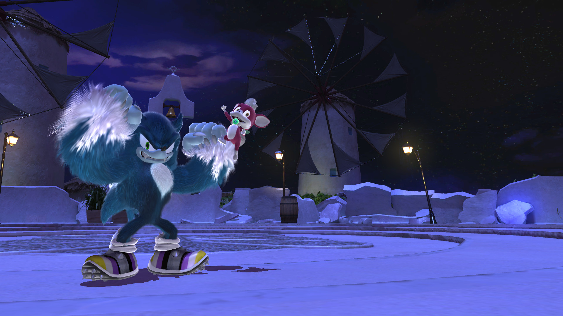 Enby Pride Shoes (Sonic/Werehog) Mod for Unleashed Recompiled | UR Mods