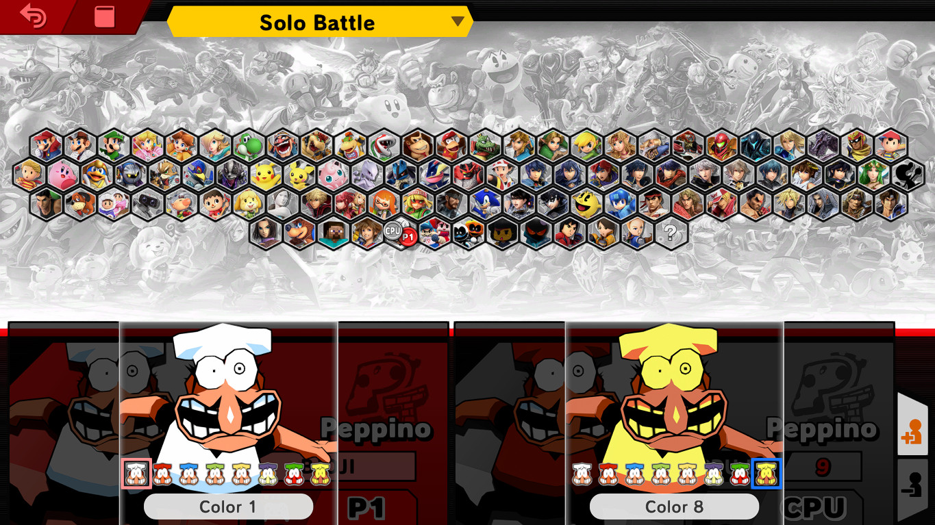 BJoji128 - Peppino (Pizza Tower) Recolor Modpack Mod for Super Smash Bros. Ultimate | SSBU Mods