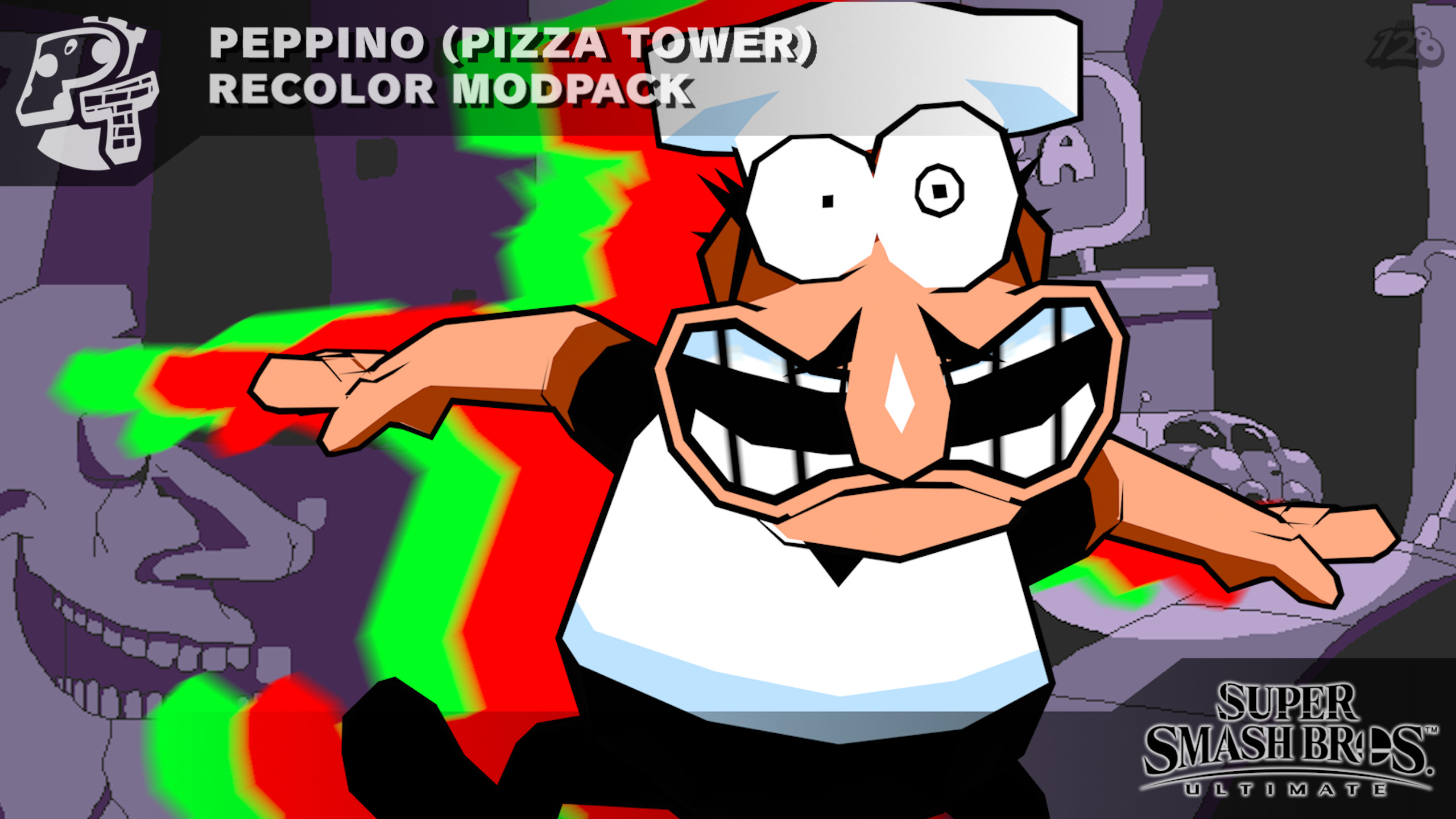 BJoji128 - Peppino (Pizza Tower) Recolor Modpack Mod for Super Smash Bros. Ultimate | SSBU Mods