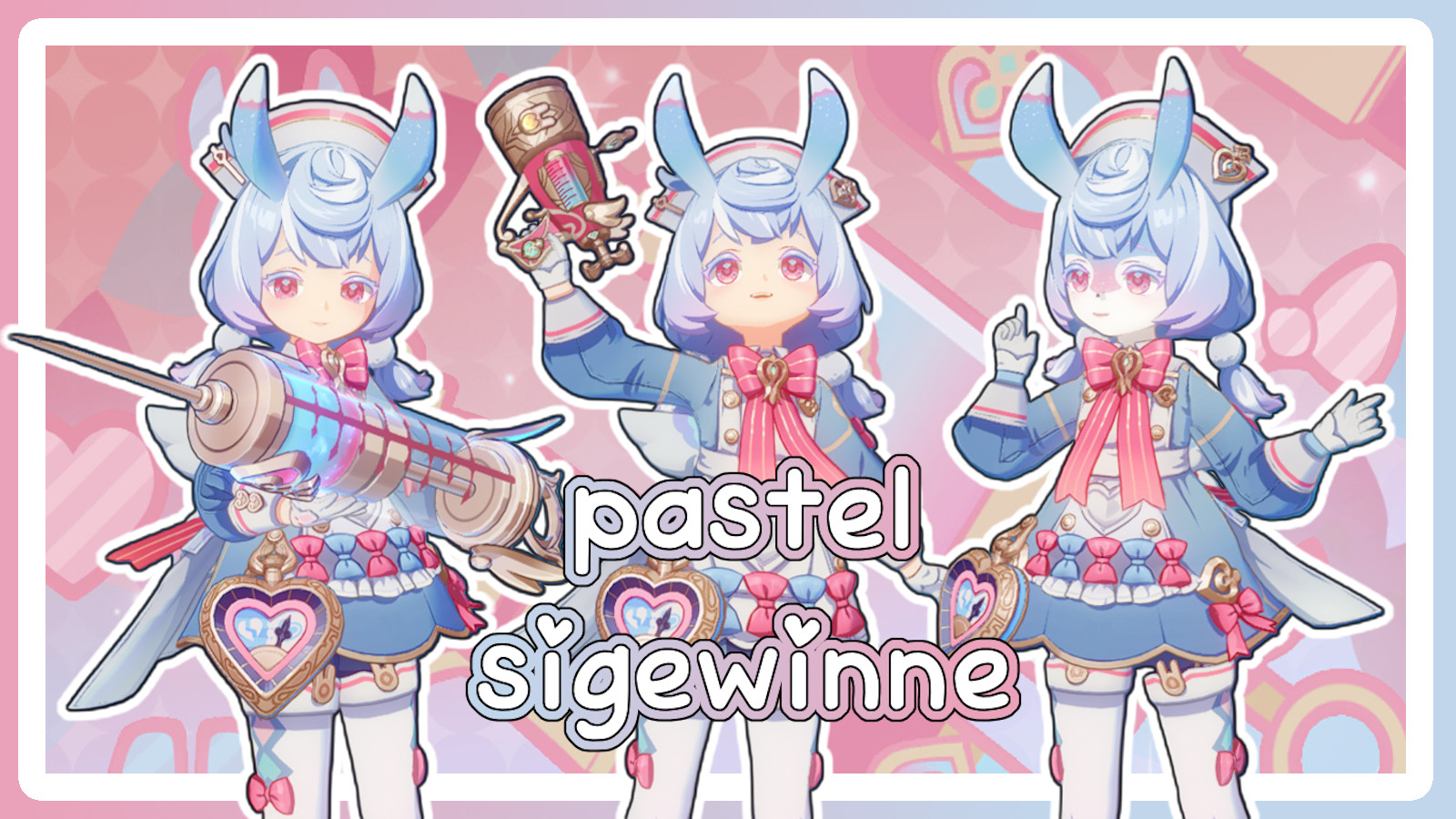 pastel sigewinne + melusine + bow + syringe Mod for Genshin Impact | GI ...