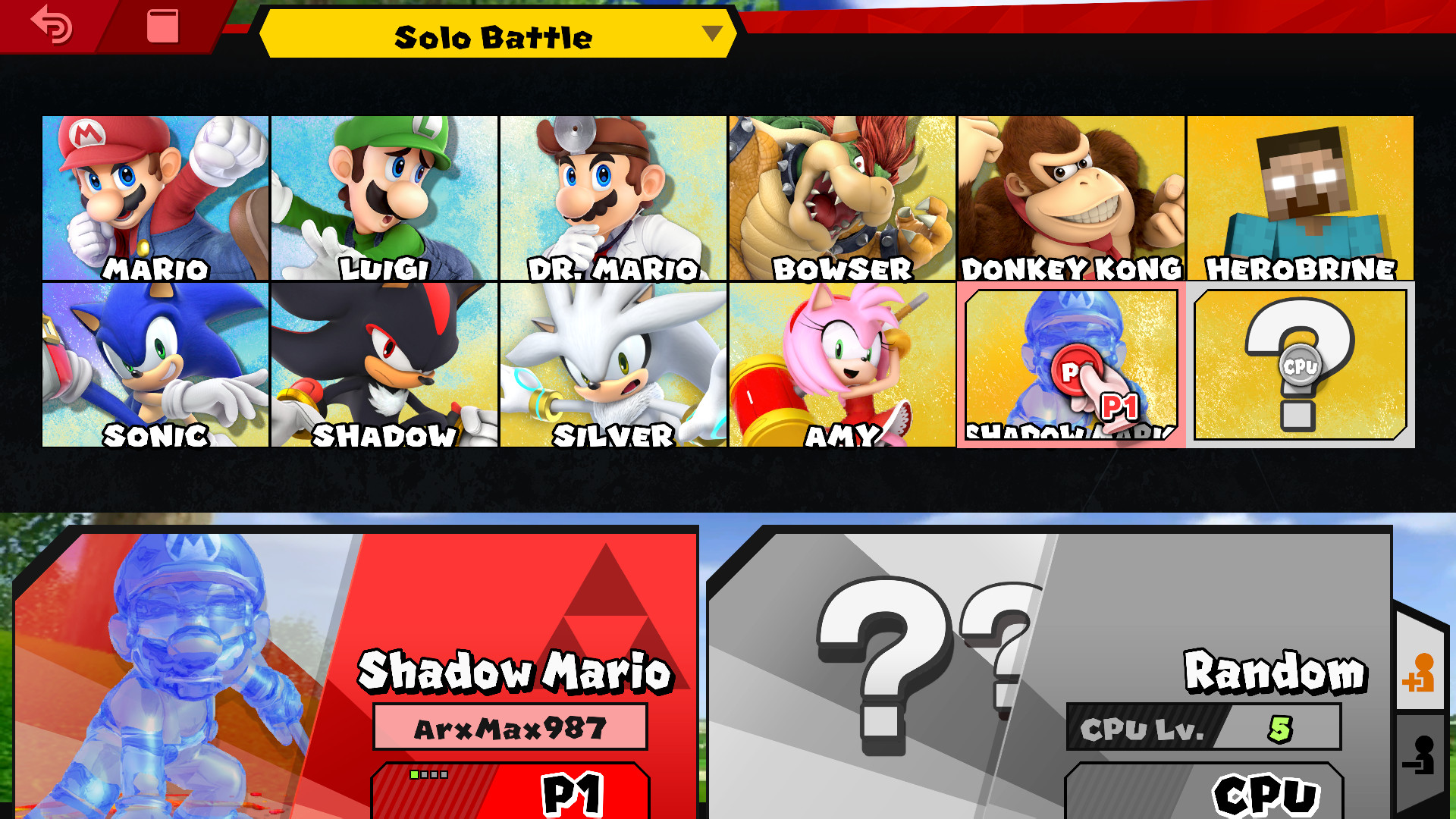 Shadow Mario (Request) Mod for Super Smash Bros. Ultimate | SSBU Mods