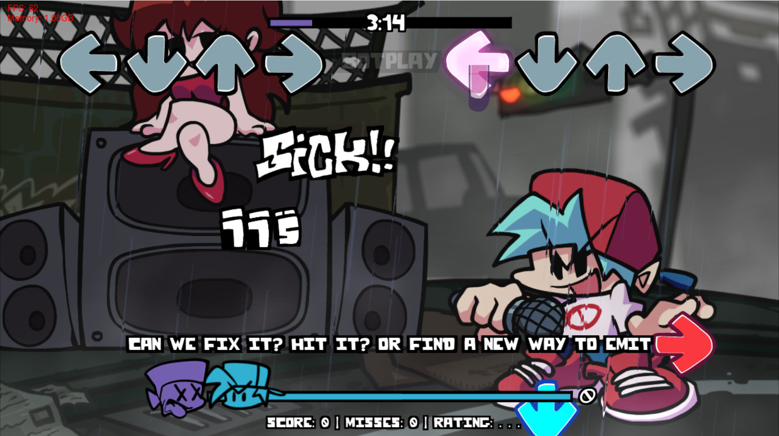 2HOT BF MIX W/ Lyrics [AMYSIGHTHAZY TAKE] Mod for Friday Night Funkin ...