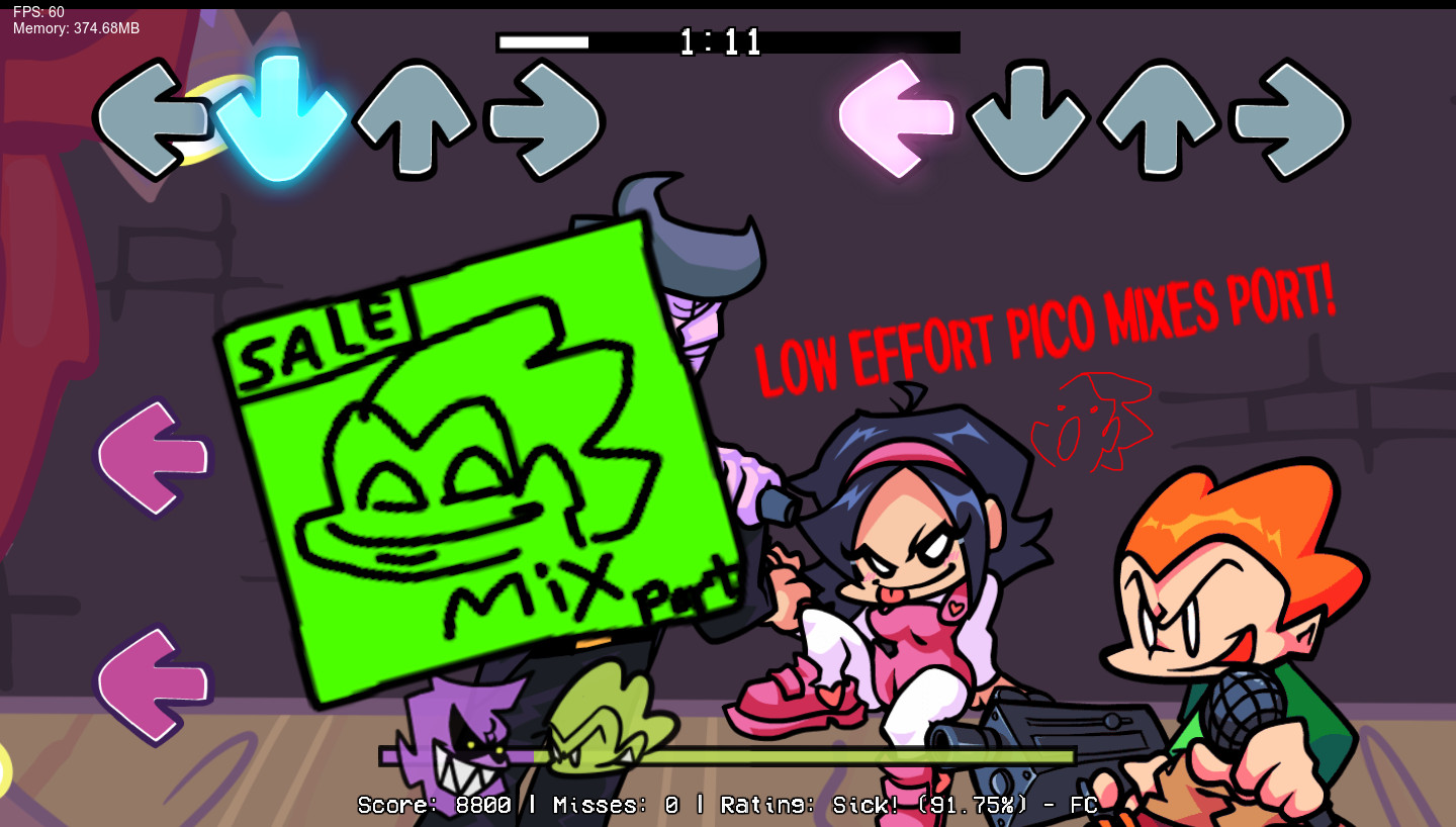 Low Effort Pico Mixes Psych Port Mod for Friday Night Funkin' | FNF Mods