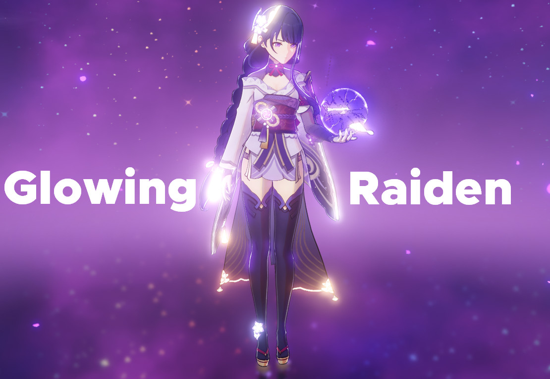 Glowing Raiden Shogun Mod for Genshin Impact | GI Mods