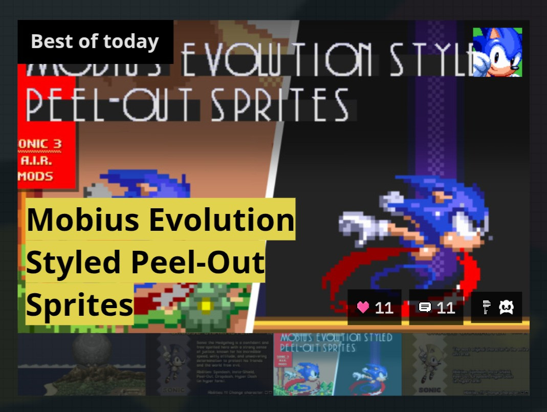 Mobius Evolution Styled Peel-Out Sprites Mod for Sonic 3 A.I.R. | S3AIR ...