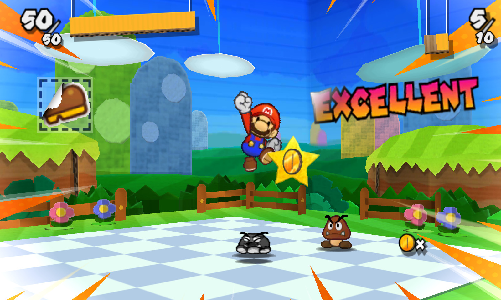 Origami King Mario face Mod for Paper Mario: Sticker Star | PMSS Mods