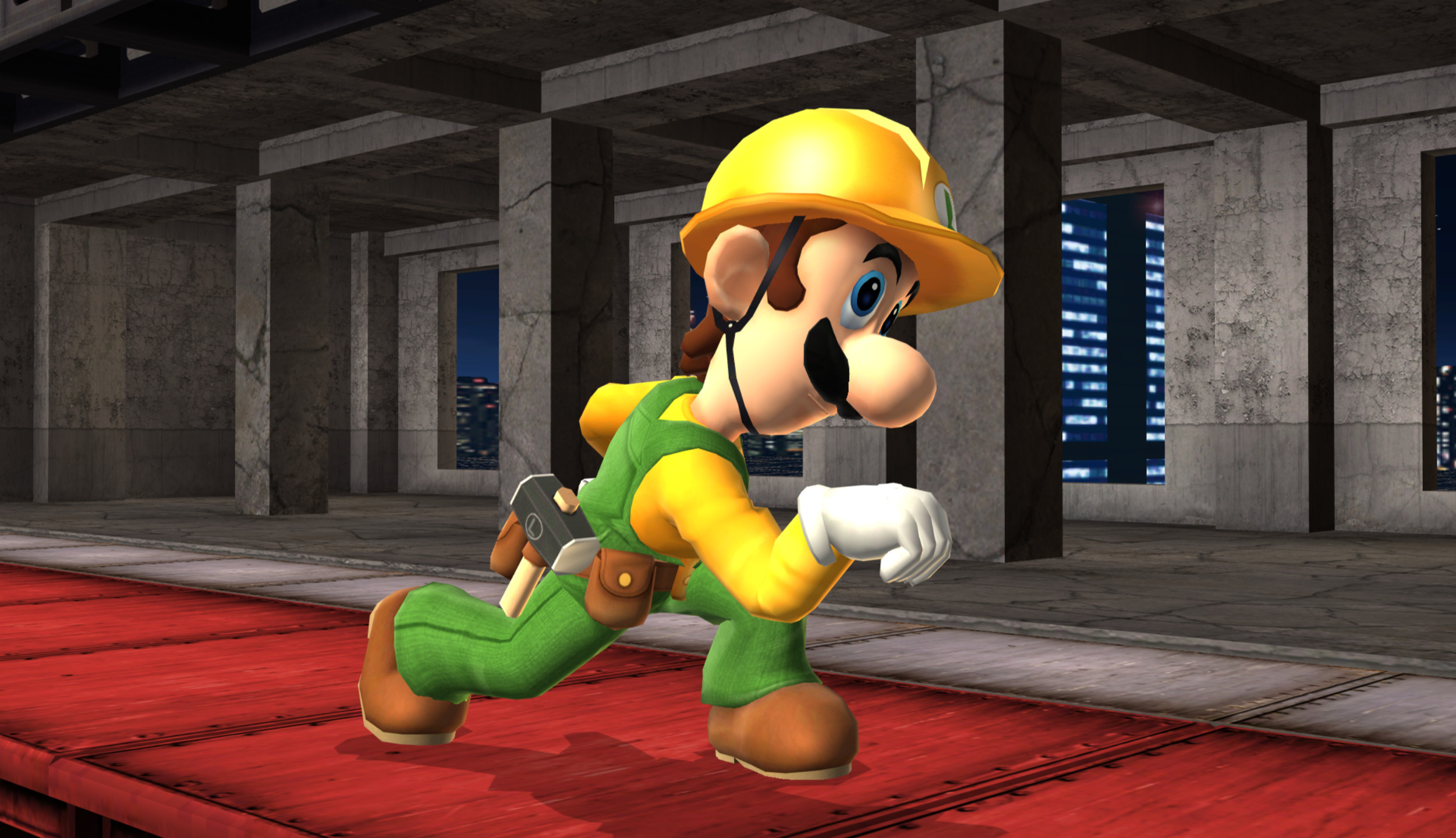 Smash 3C Builder Luigi Mod for Super Smash Bros. Brawl | Brawl Mods